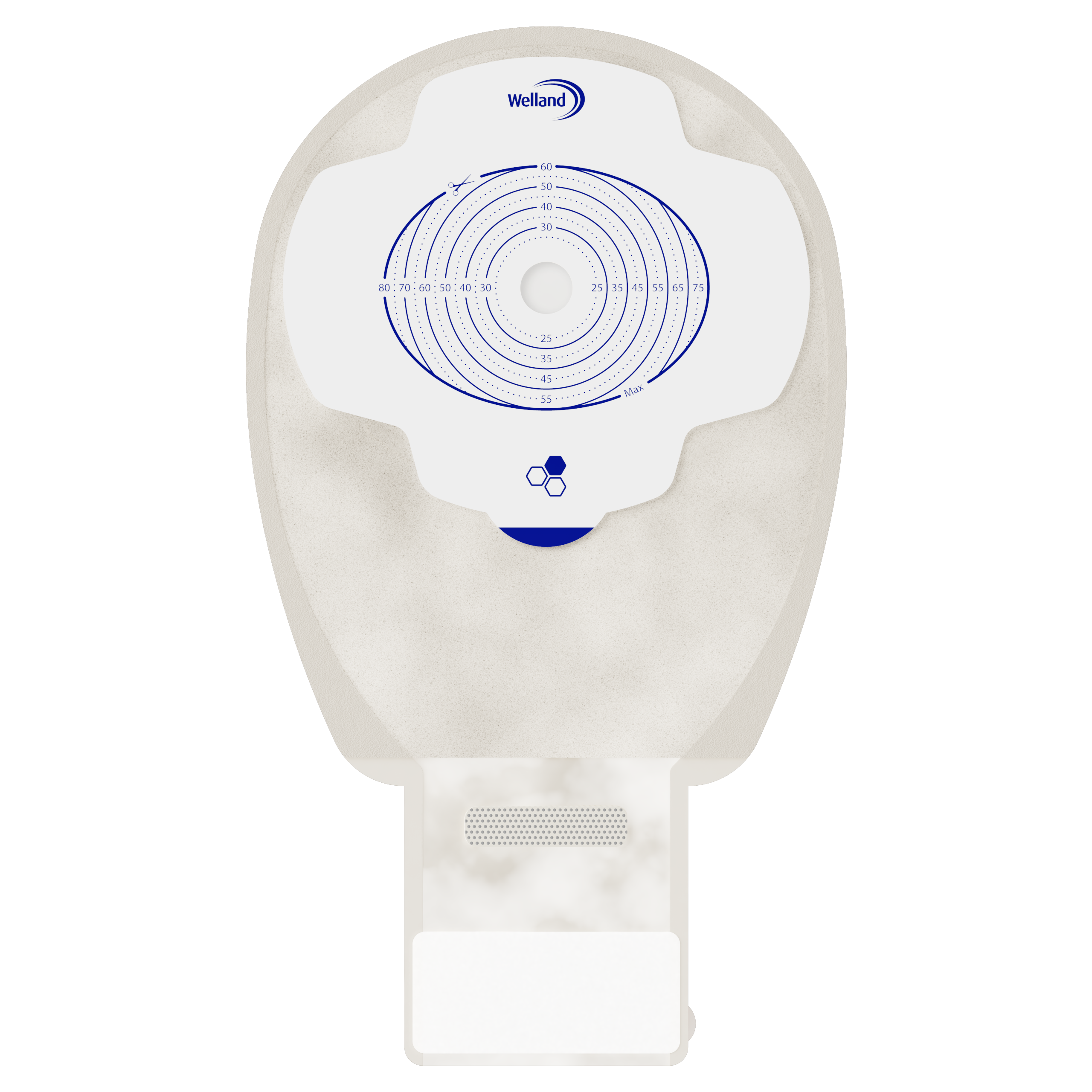 X1D1A22S | Welland Medical, Aurum Plus, One piece -Drainable, midi pou